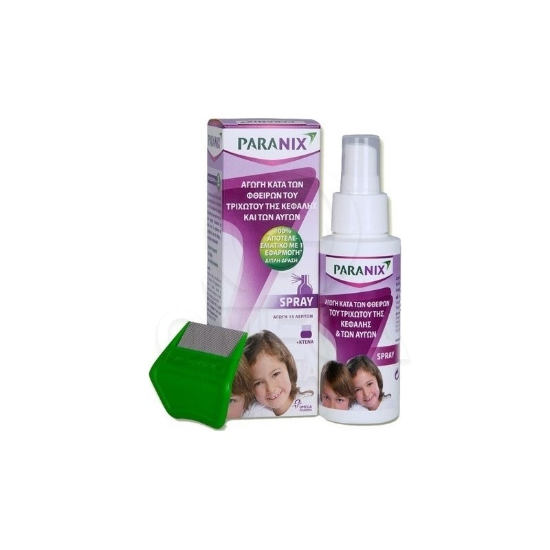 PARANIX Αγωγή Κατά Των Φθειρών σε Σπρέι Με Κτενάκι 100ml