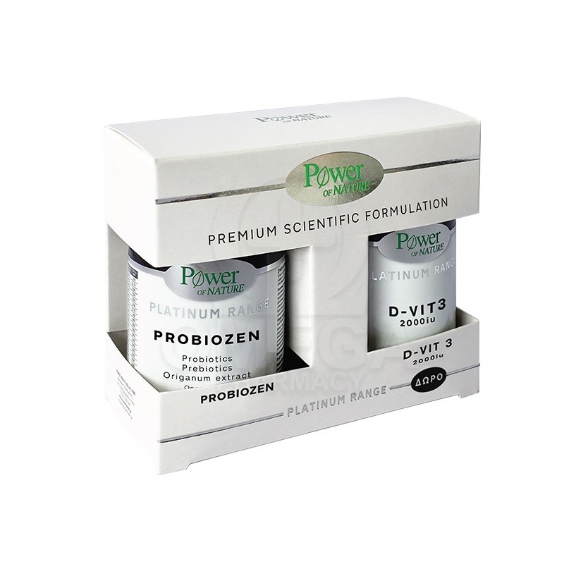 POWER HEALTH Platinum Range Probiozen 15tabs & Δώρο D-Vit3 2000iu 20caps