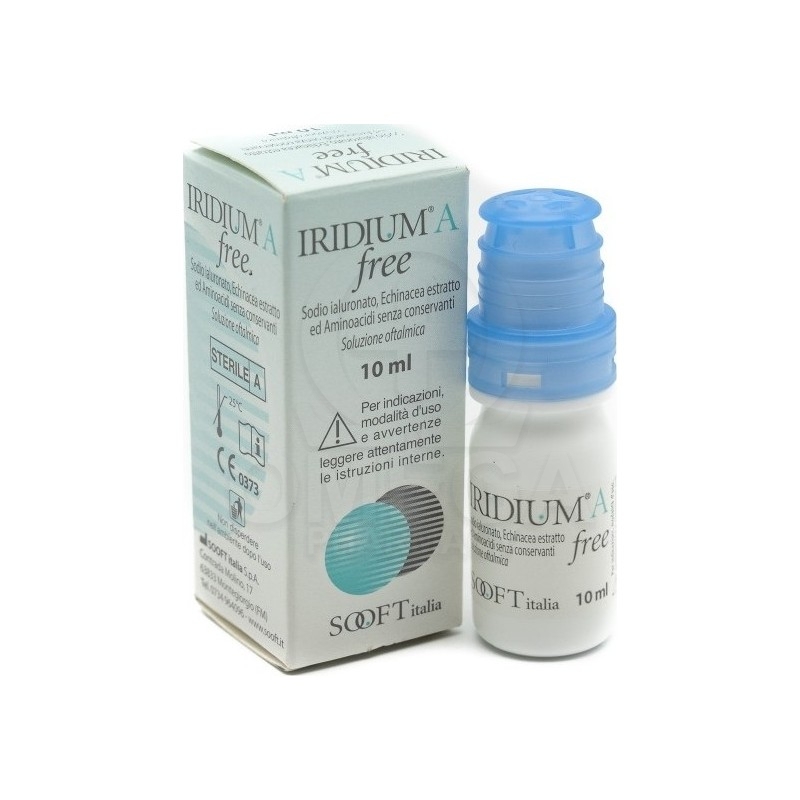 FIDIA Iridium A Free Οφθαλμικές Σταγόνες για την Προστασία του Επιθήλιου του Κερατοειδούς, 10ml