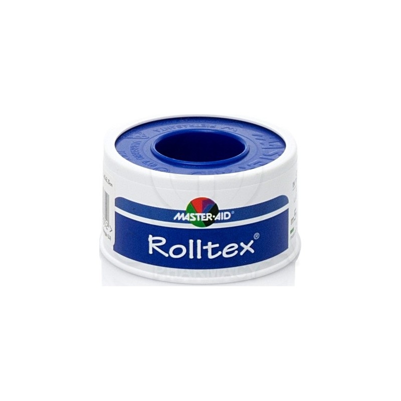 MASTER AID Rolltex Αυτοκόλλητη Επιδεσμική Ταινία 5m x 5cm Λευκή 1τμχ
