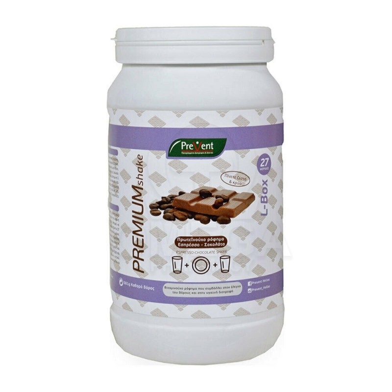PREVENT Premium Shake L-box Πρωτεϊνούχο Ρόφημα Espresso-Σοκολάτα 581gr