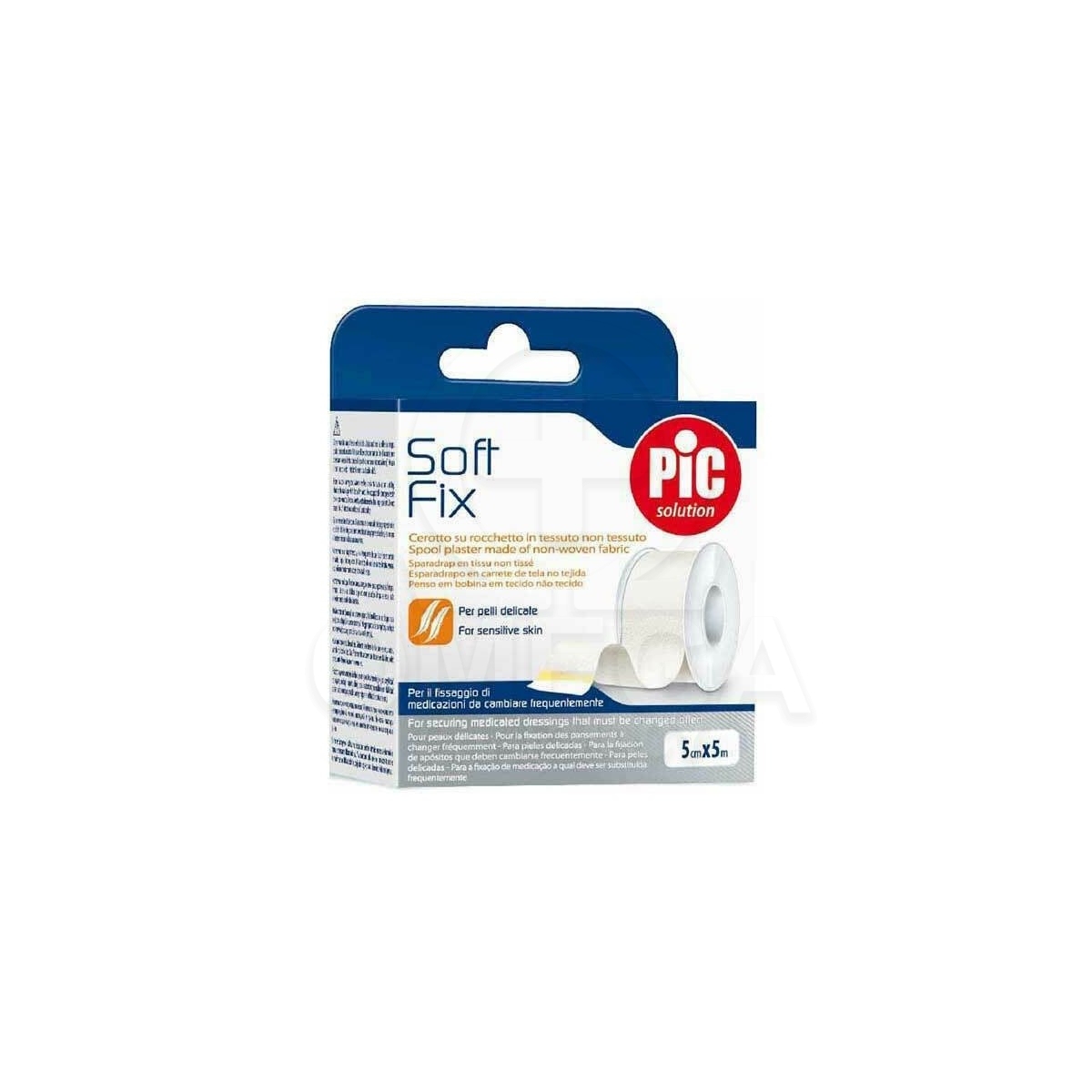PIC Soft Fix Αυτοκόλλητη Ταινία Λευκοπλάστη Χάρτινη 5cm x 5m 1τμχ