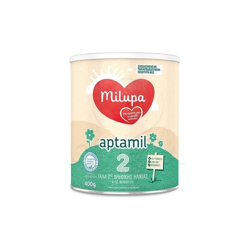 MILUPA Aptamil 2 Γάλα σε Σκόνη για Βρέφη από 6 έως 12 Μηνών 400gr