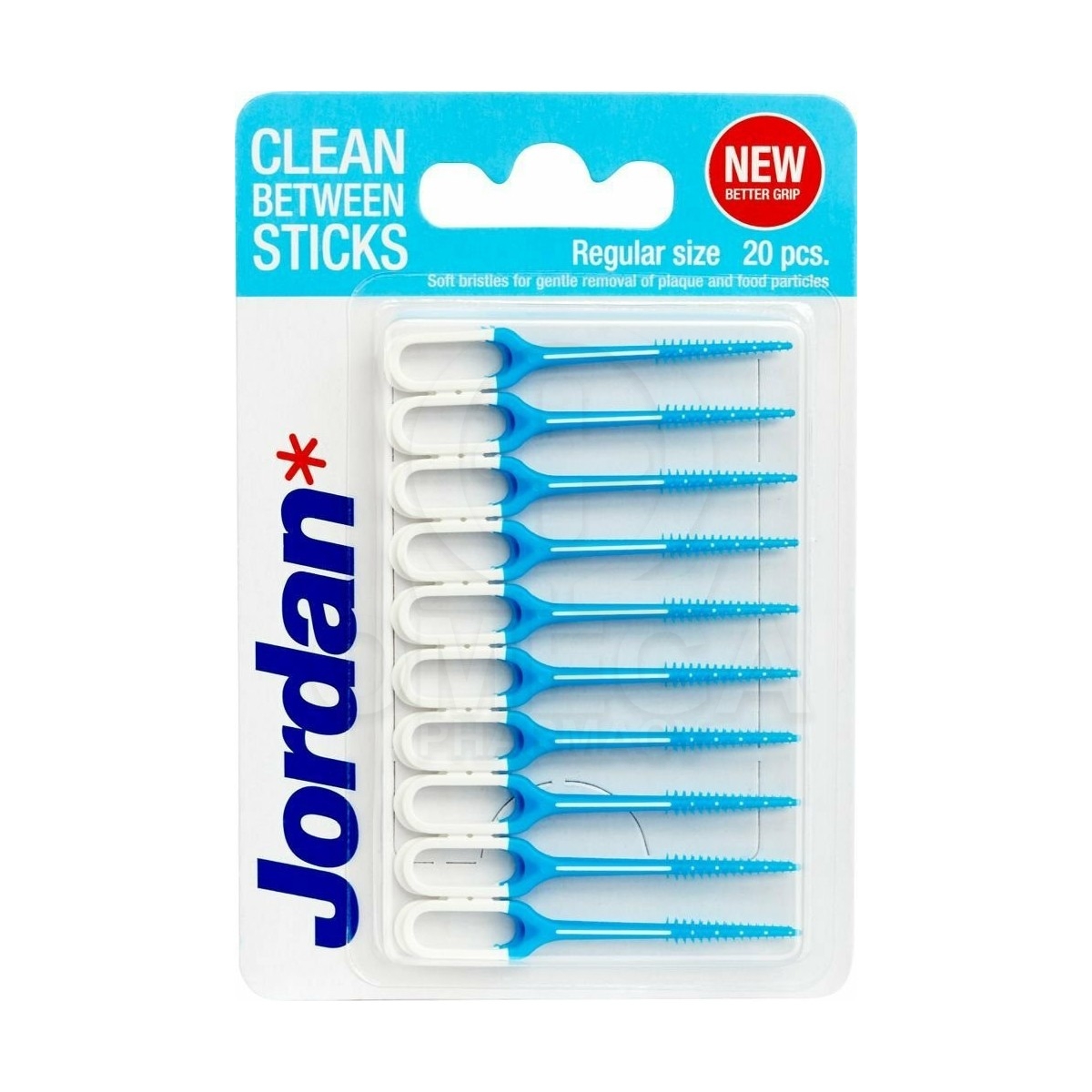JORDAN Clean Between Sticks Regular Μεσοδόντια Βουρτσάκια Μπλε 20τμχ