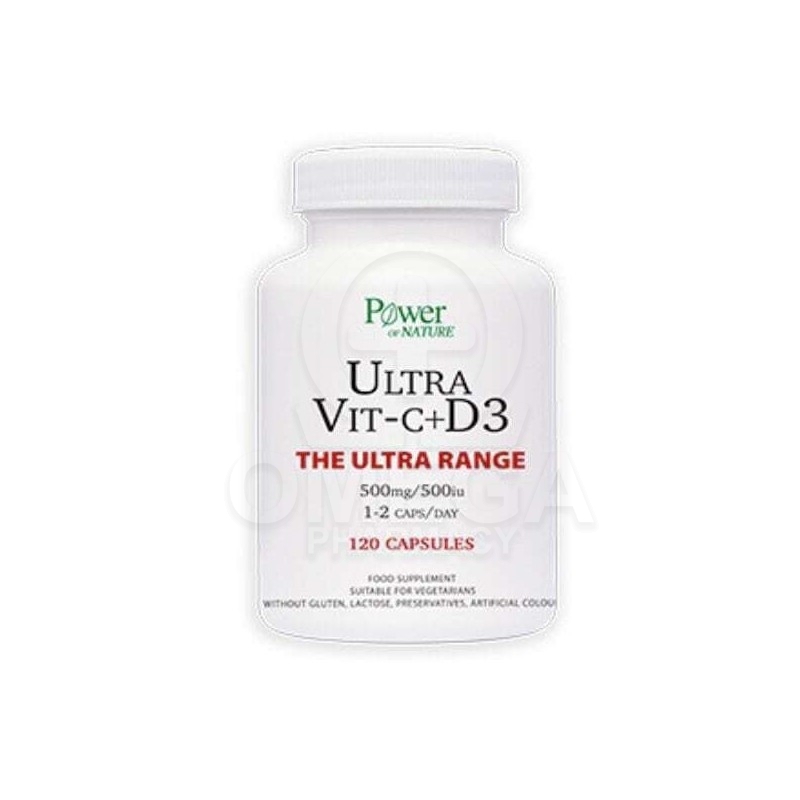 POWER HEALTH The Ultra Range Ultra Vit-C + D3 500mg/500iu 120caps