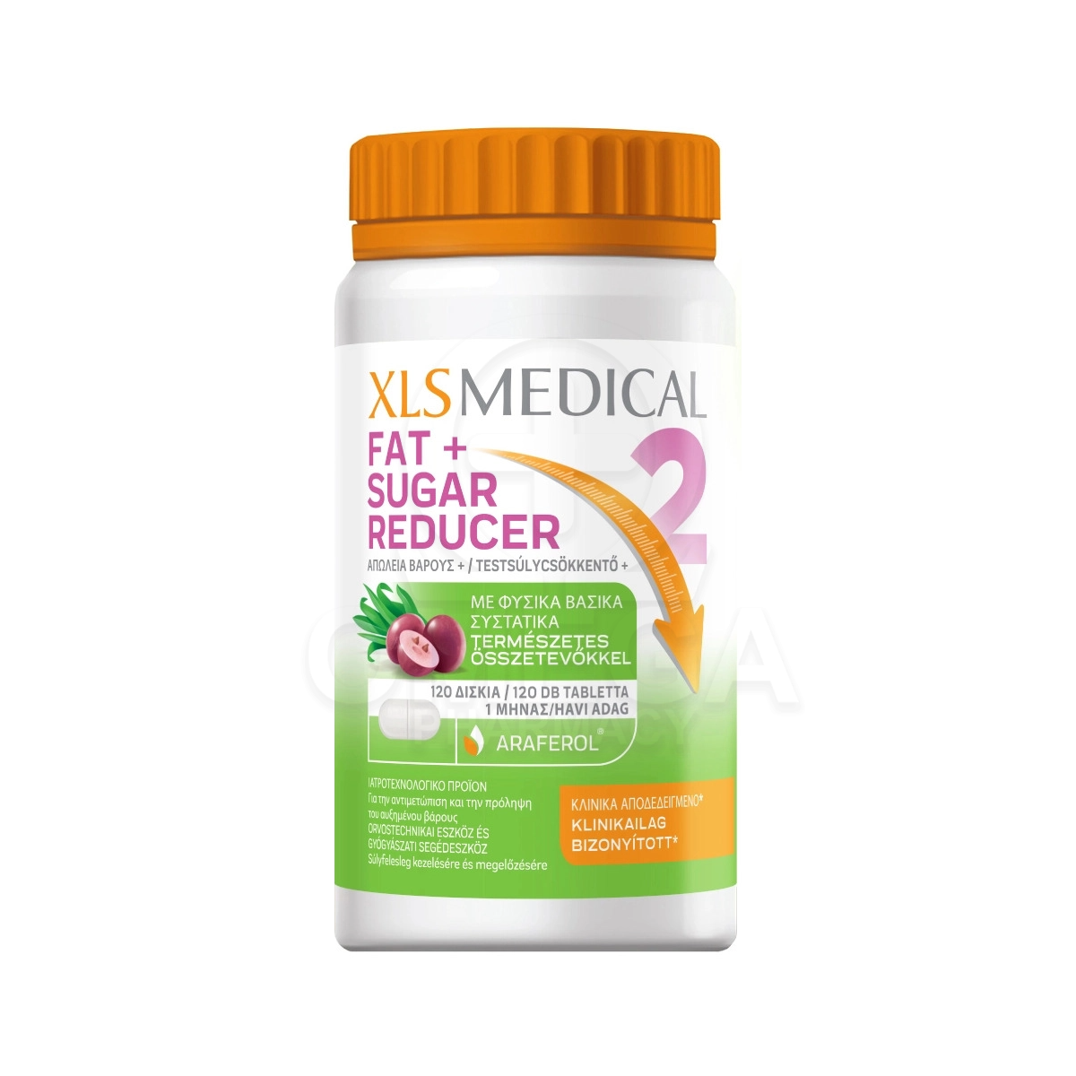 OMEGA PHARMA XL-S Medical Fat + Sugar Reducer 120tabs