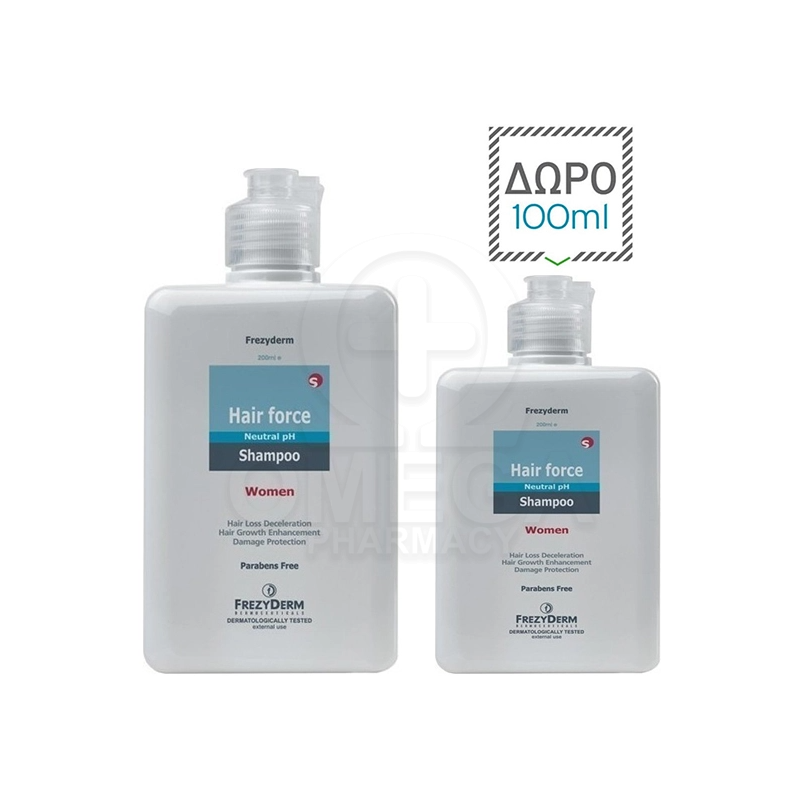 FREZYDERM Promo Hair Force Women Neutral pH Shampoo 200ml & 100ml Δώρο