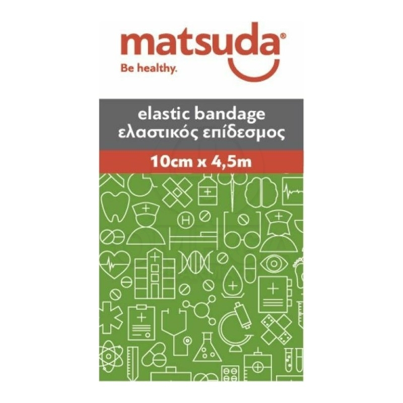 MATSUDA Ελαστικός Επίδεσμος 10cm x 4.5m 1τμχ
