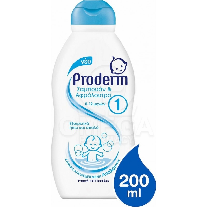PRODERM Σαμπουάν & Αφρόλουτρο 0-12m 200ml