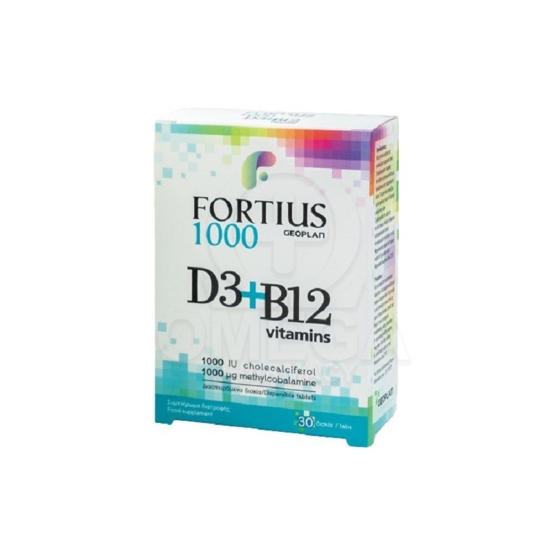 GEOPLAN Fortius 1000 D3 1000iu + B12 1000μg 30tabs