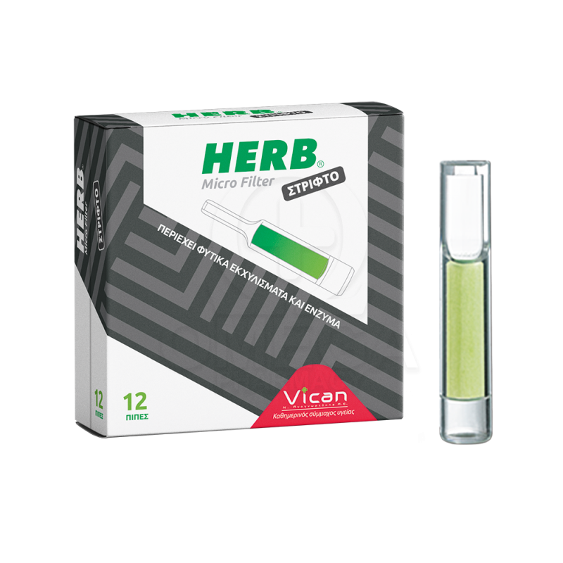 VICAN Herb Micro Filter Στριφτό για Στριφτό Τσιγάρο 12 Πίπες