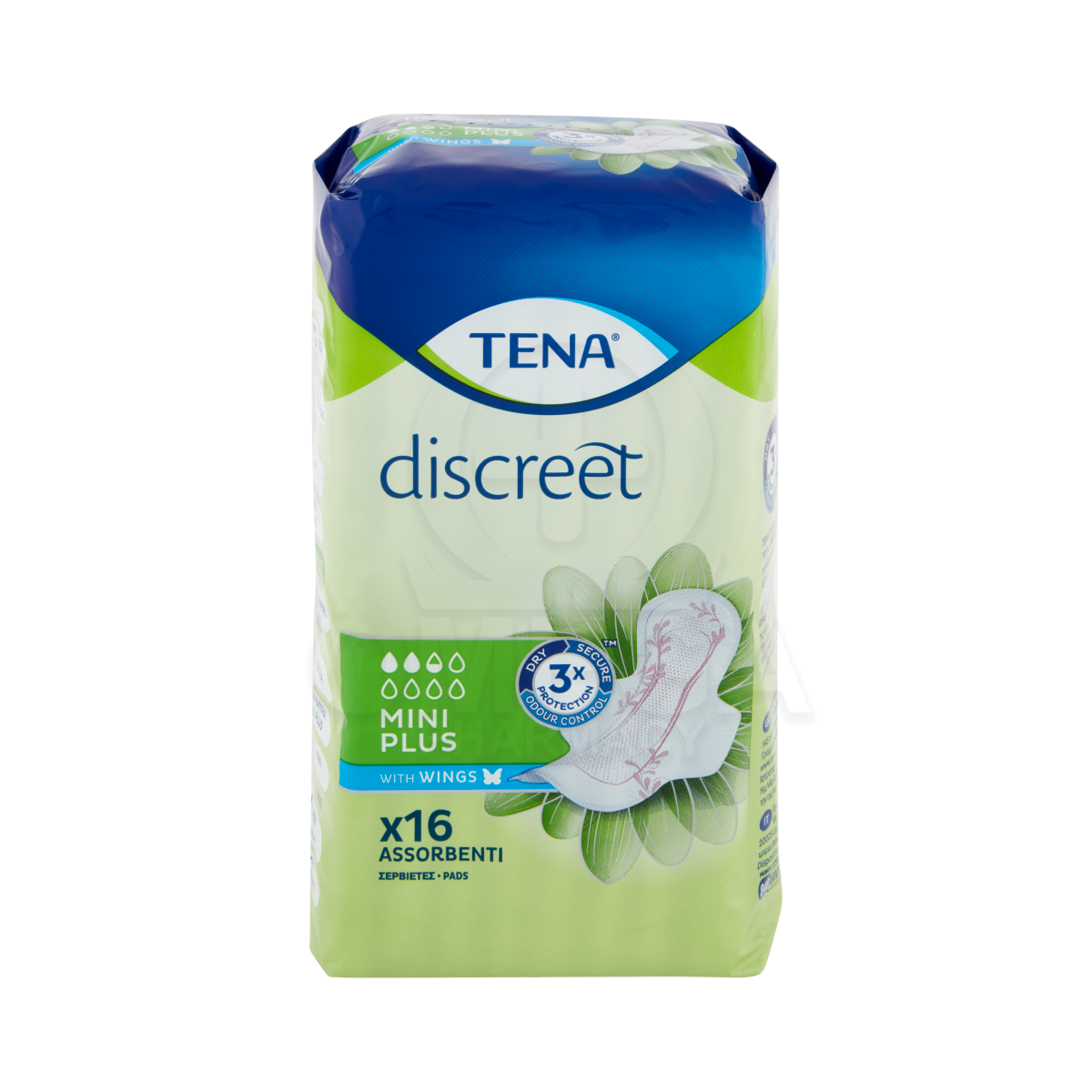 TENA Lady Discreet Mini Plus with Wings Απορροφητικές Σερβιέτες ...