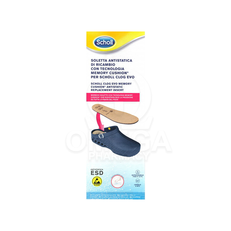 SCHOLL Clog Evo Memory Cushion Antistatic Ανατομικοί Πάτοι Νο 41-42