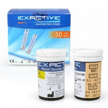 MICROTECH MEDICAL Exactive Ταινίες Μέτρησης Σακχάρου Αίματος 50τμχ