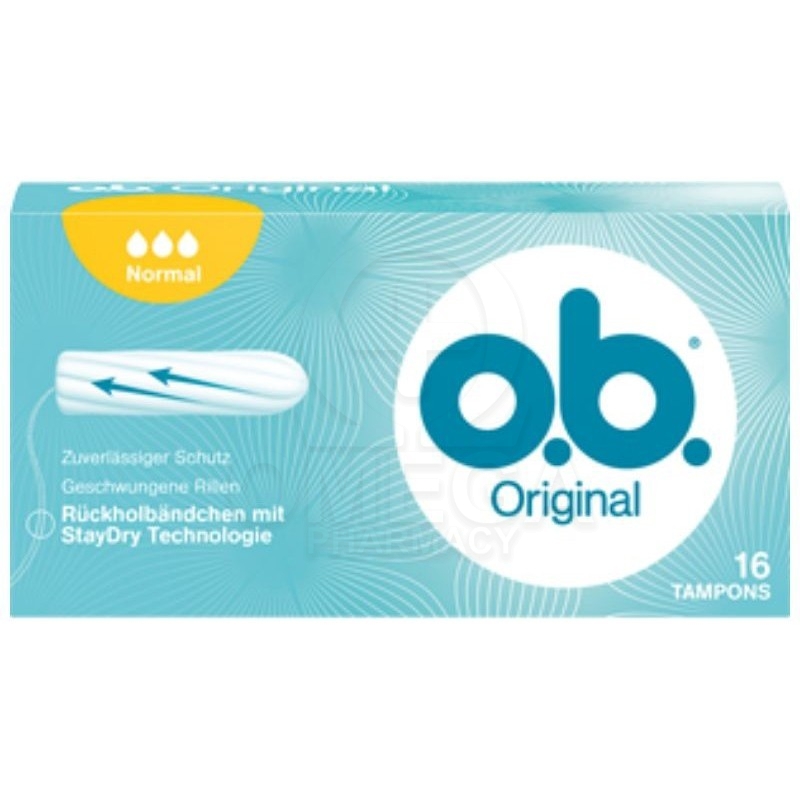 O.B. Original Normal Ταμπόν Μεσαίας Ροής, 16τμχ