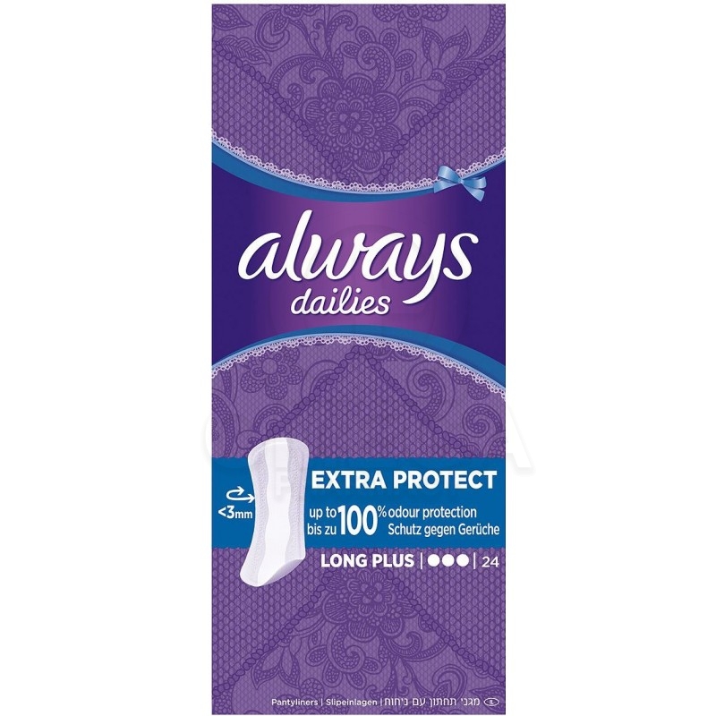 ALWAYS Dailies Long Plus Extra Protect Σερβιετάκια 24 τμχ