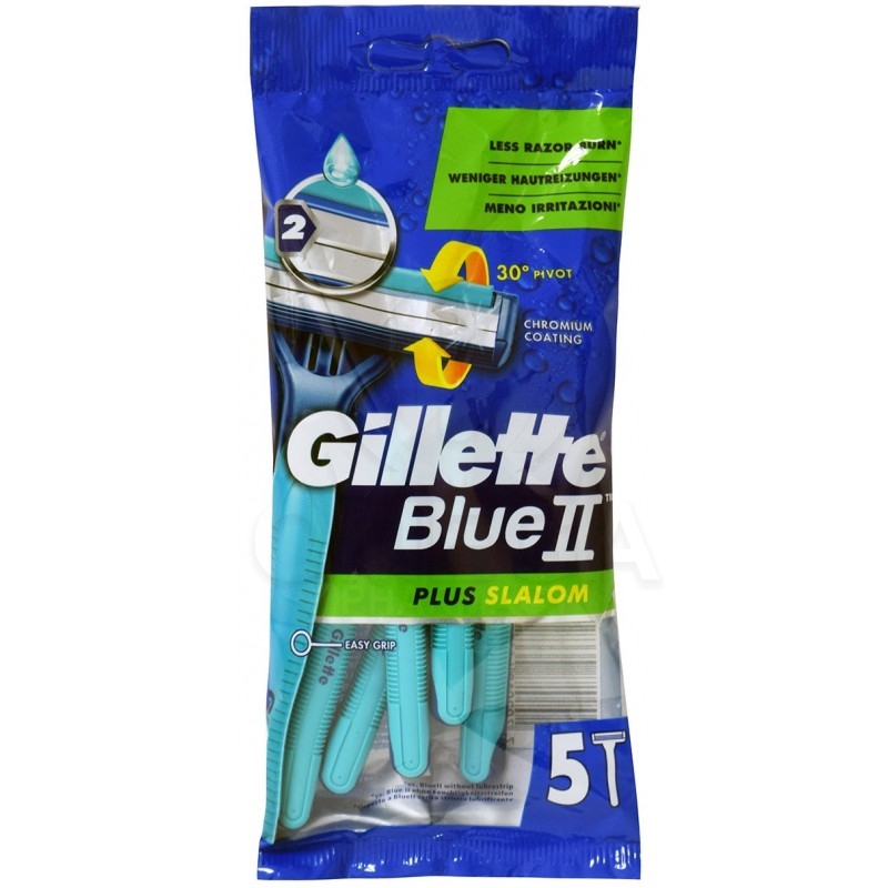 Gillette Blue II Plus Slalom Sensitive, Ξυραφάκια 2 Λεπίδες 5τμχ