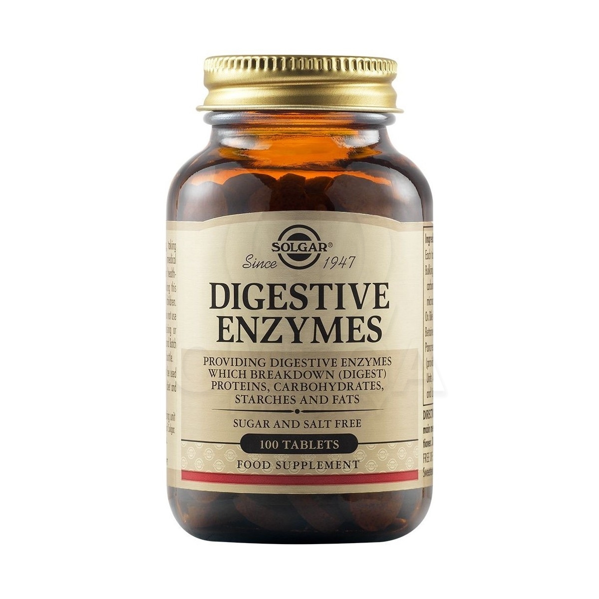 SOLGAR Digestive Enzymes Συμπλήρωμα Διατροφής με Πεπτικά Ένζυμα για την ...