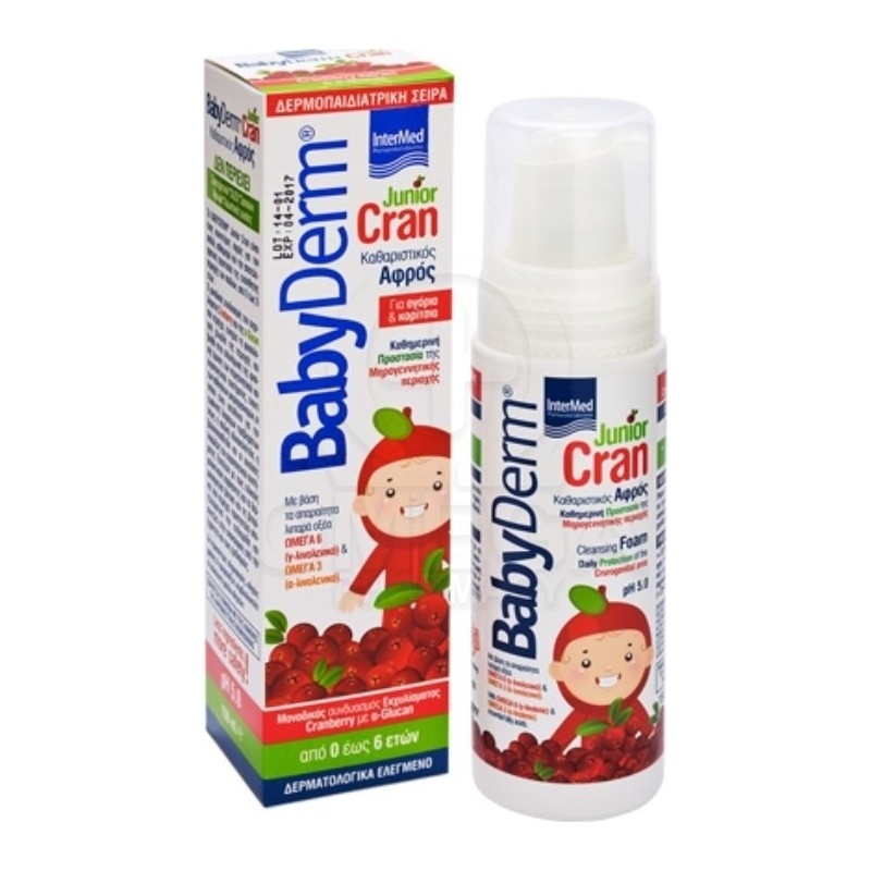 INTERMED Baby Derm Junior Cran Αφρός Καθαρισμούς της Μηρογεννητικής ...