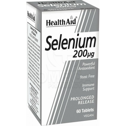HEALTH AID Selenium 200μg Συμπλήρωμα Διατροφής με Σελήνιο για ...